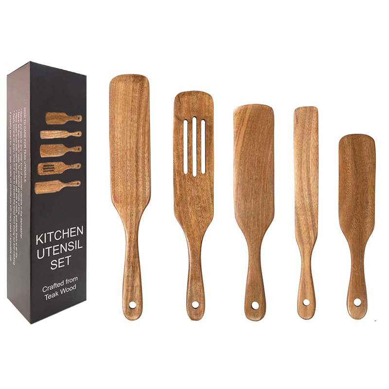 Natural bamboo acacia wooden spurtles sets | Utensil Manufacturers