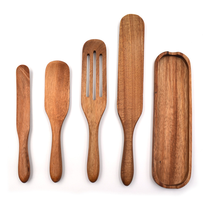 Natural bamboo acacia wooden spurtles sets | Utensil Manufacturers