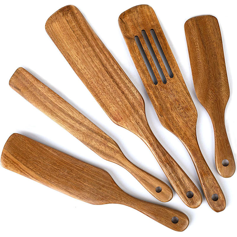 Natural bamboo acacia wooden spurtles sets | Utensil Manufacturers