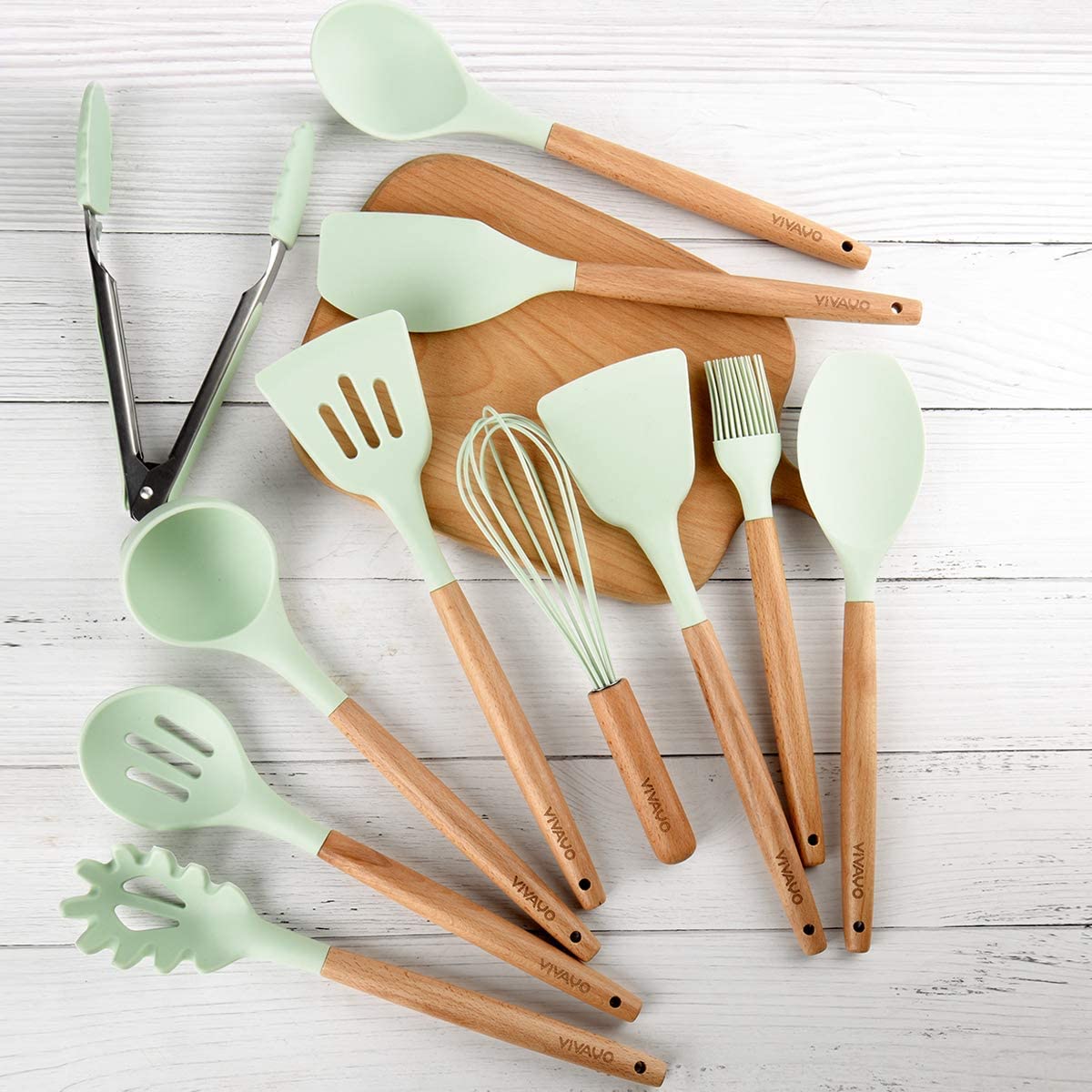 Silicone kitchen utensils set with holder | Utensil Manufacturers